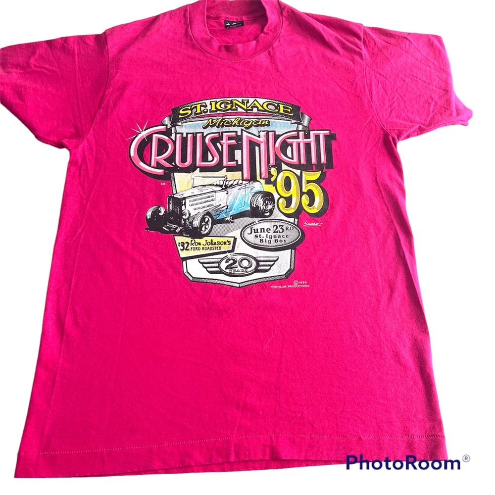 Vintage 1995 St. Ignace Michigan Cruise Night Graphic… - Gem